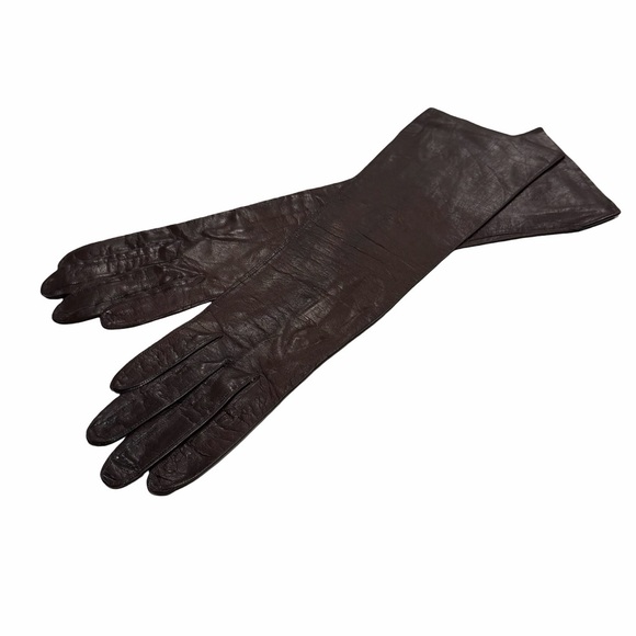 Van Raalte | Accessories | Vintage Von Raalte Long Black Kid Leather ...